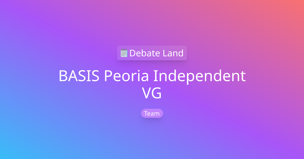 Debate Rankings | BASIS Peoria Independent VG