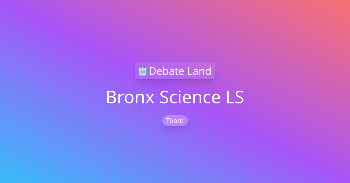 Debate Rankings | Bronx Science LS