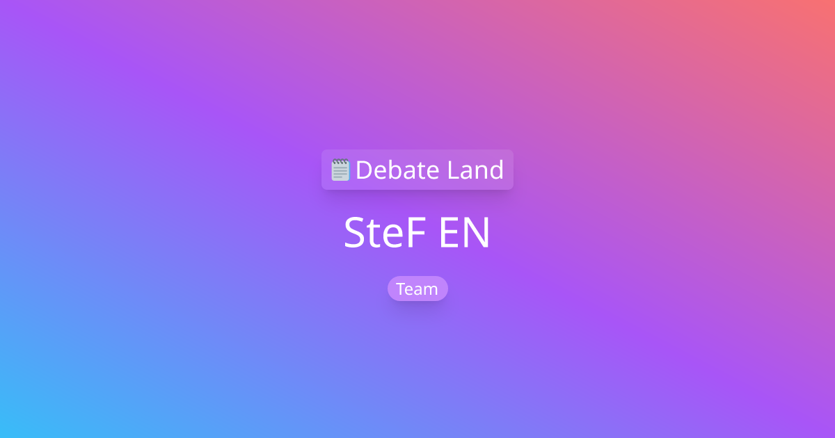 2021 National MSLD Debate Rankings | SteF EN