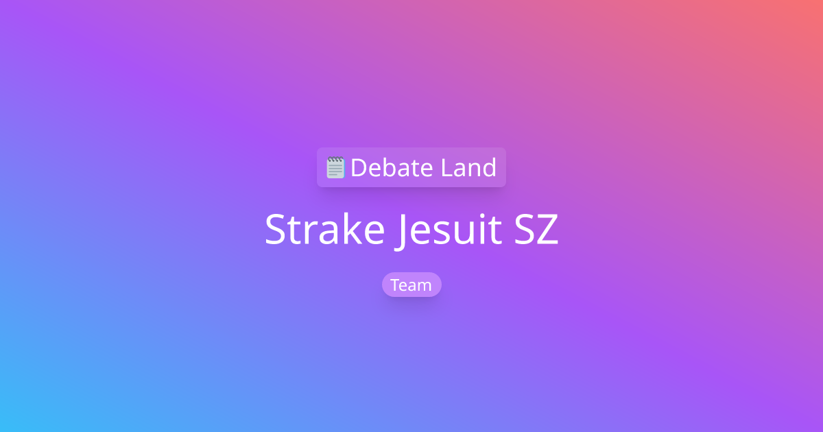 2025 National VPF Debate Rankings | Strake Jesuit SZ